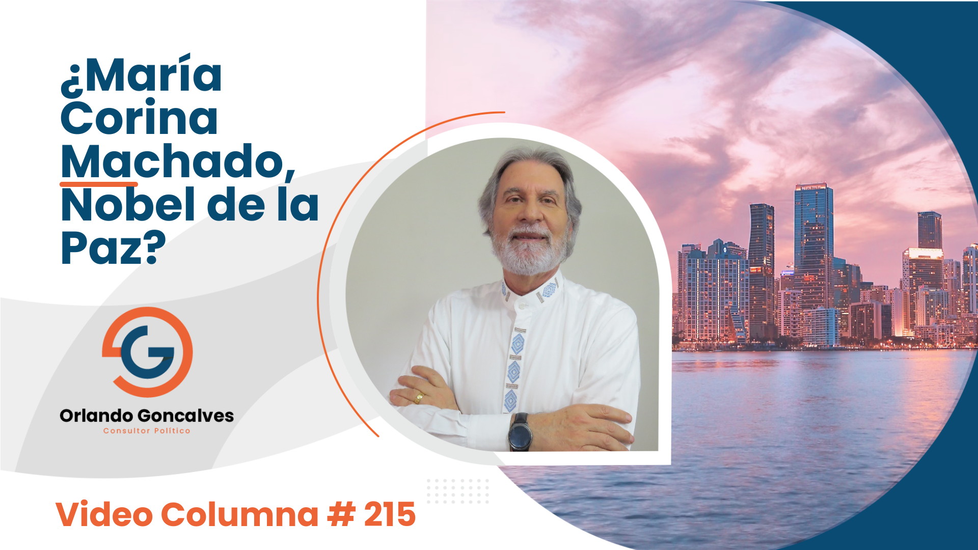 ¿María Corina Machado, Nobel de la Paz? Video Columna #215 - Orlando ...